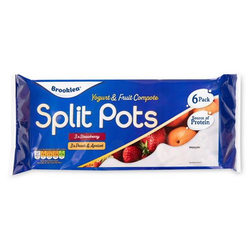 Yogurt & Fruit Compote Strawberry and Peach & Apricot Splitpots 6 Pack | ALDI UK